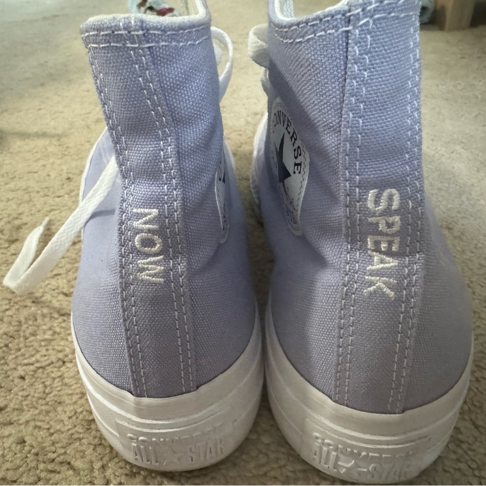 Taylor Swift Inspired Custom Platform Converse - Gem